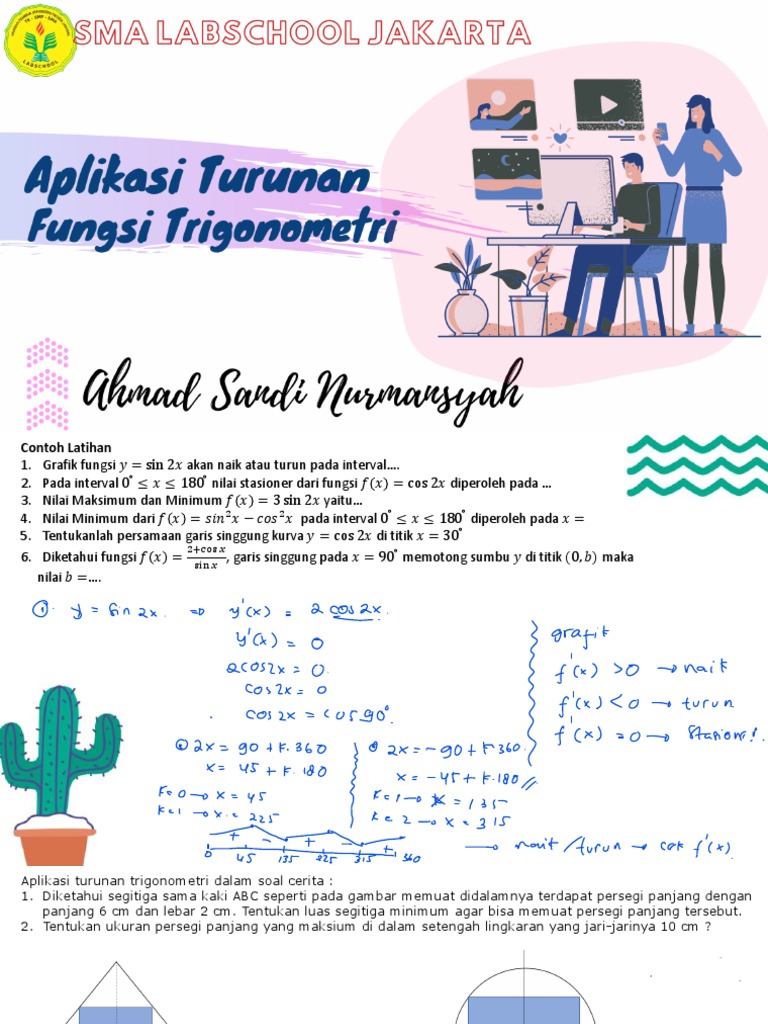 Latihan Aplikasi Turunan Trigonometri | PDF | Metode & Bahan Ajar
