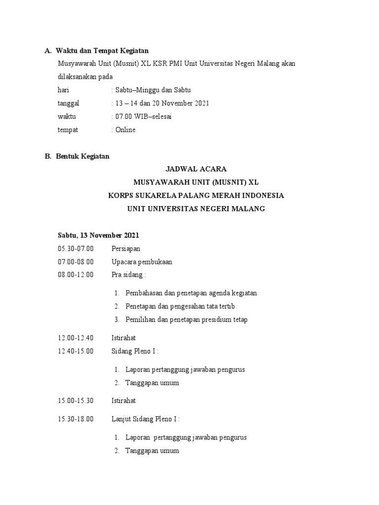 Rundown Musnit | PDF | Griya & Taman