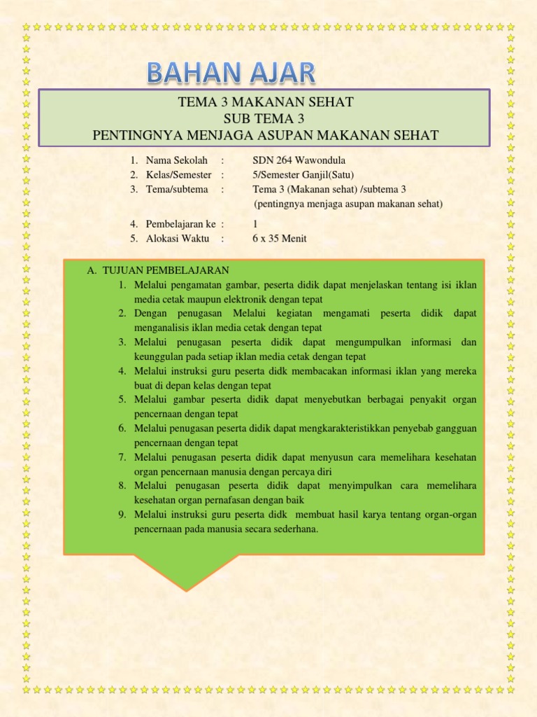 Contoh Bahan Ajar | PDF