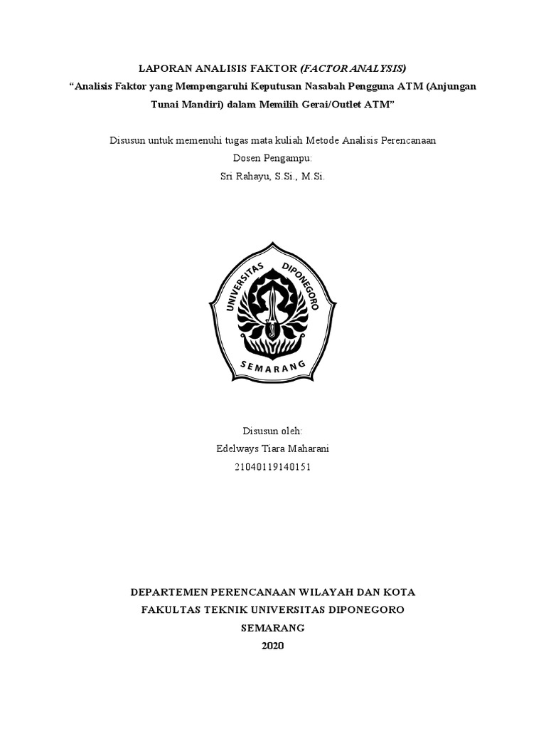 Analisis Faktor | PDF