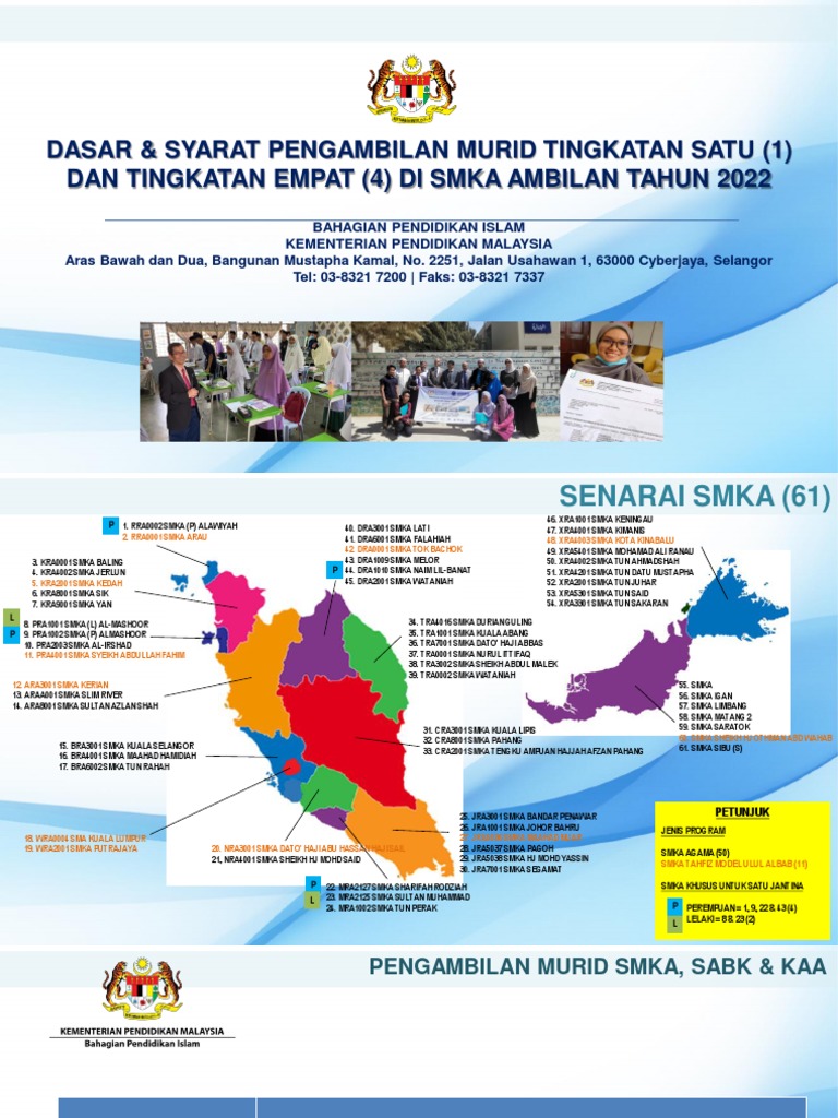 4 Dasar & Syarat Pengambilan Murid Di SMKA 2022 - 211021 | PDF