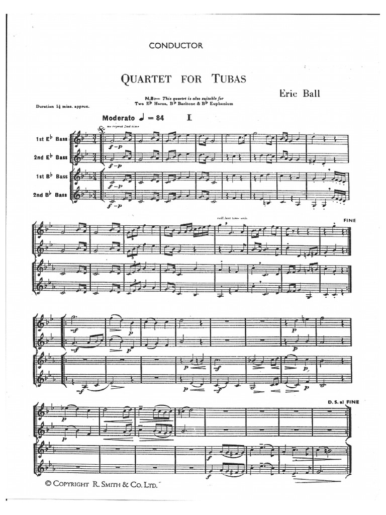 Quartet For Tubas - Eric Ball | PDF