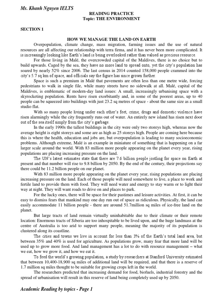 1 Environment Reading Passages | PDF | Helium | Recycling