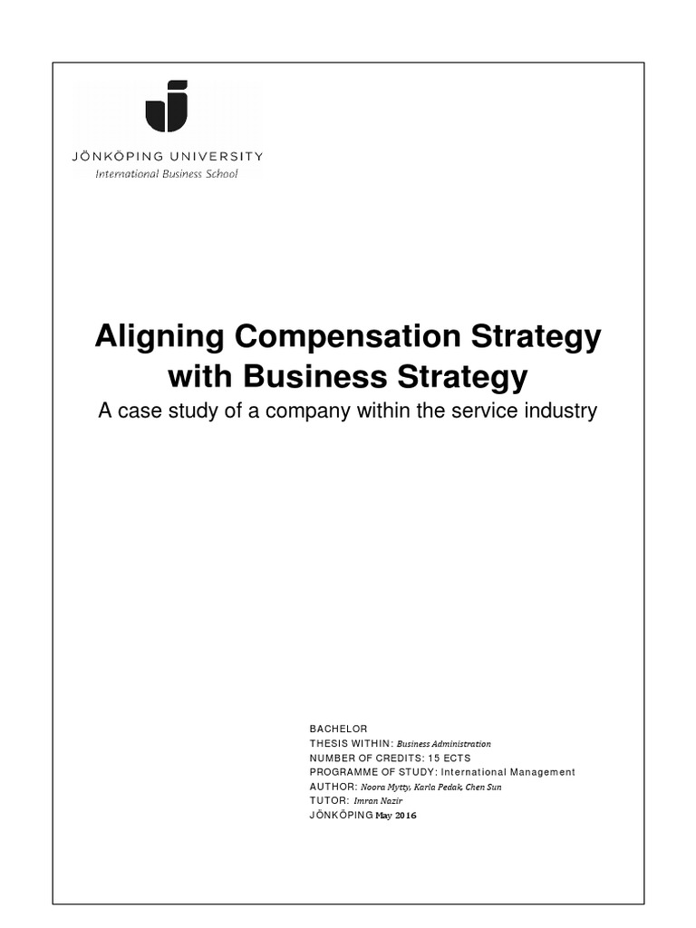 Aligning Compensation with Business Strategy | PDF | Strategic ...
