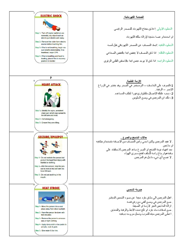 First-Aid Booklet in ARABIC and E. New 2 | PDF