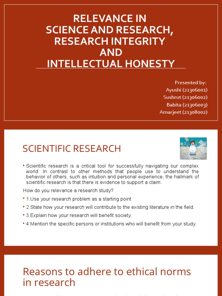 Research Integrity | PDF | Integrity | Cognition