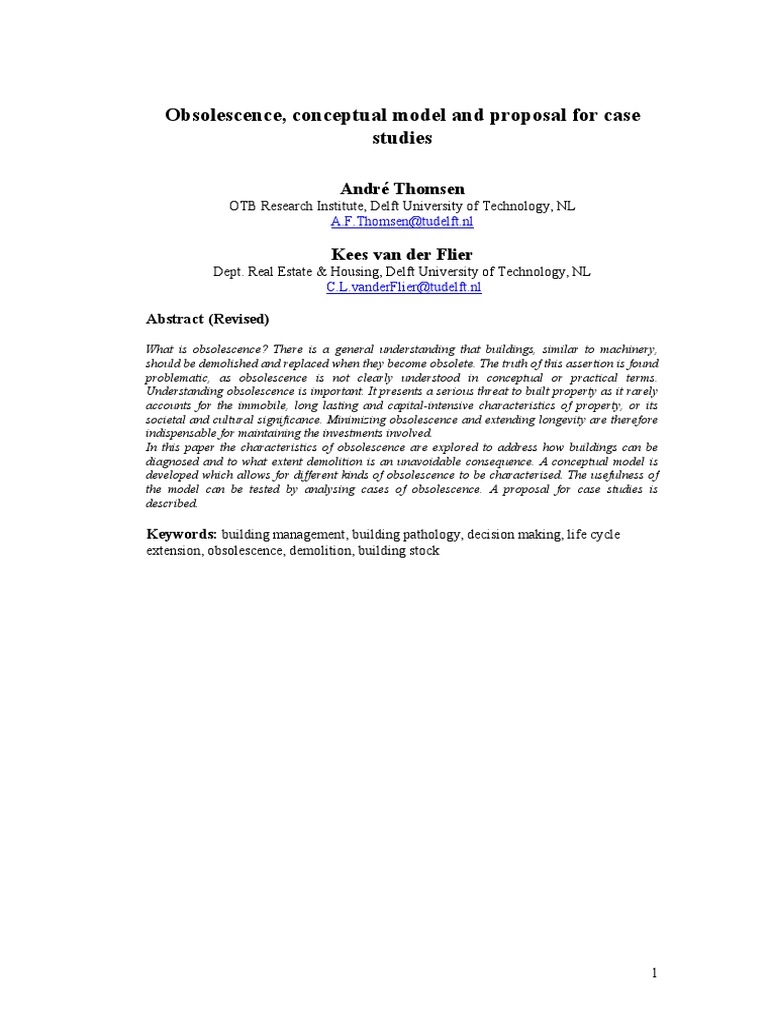 Causes of Obsolescence | PDF | Life Cycle Assessment | Building