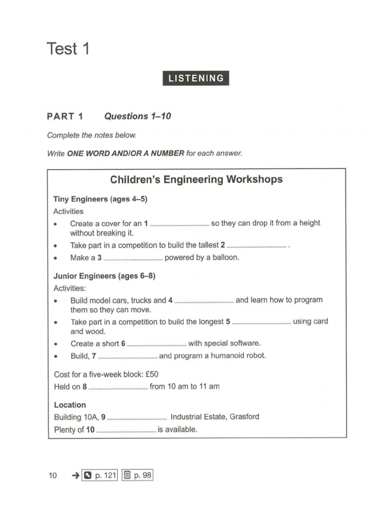 Reading + Listening Practice Test | PDF