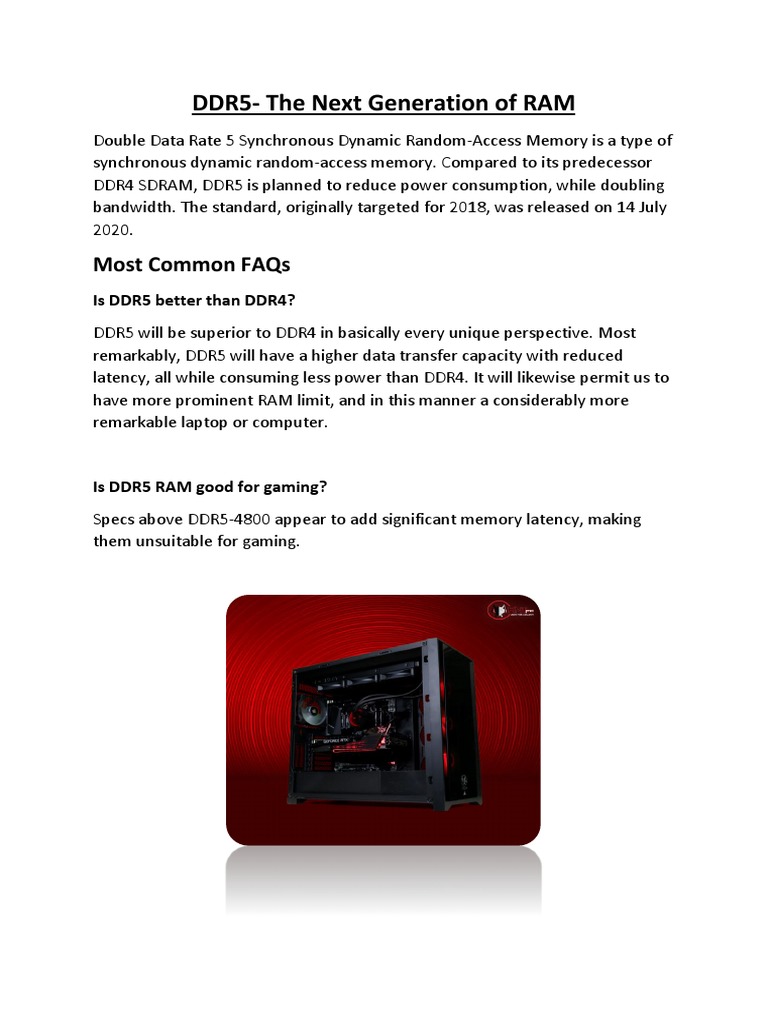 DDR5 - The Next Generation of RAM | PDF