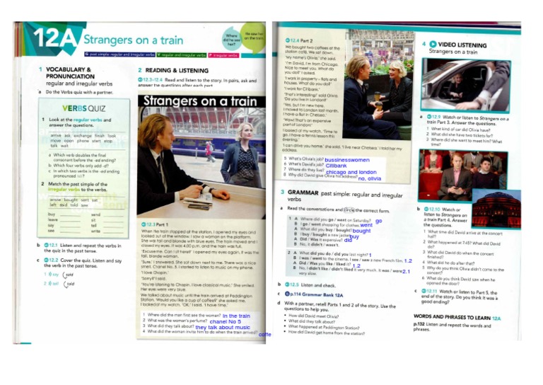 Revision Simple Past (Strangers On A Train) | PDF