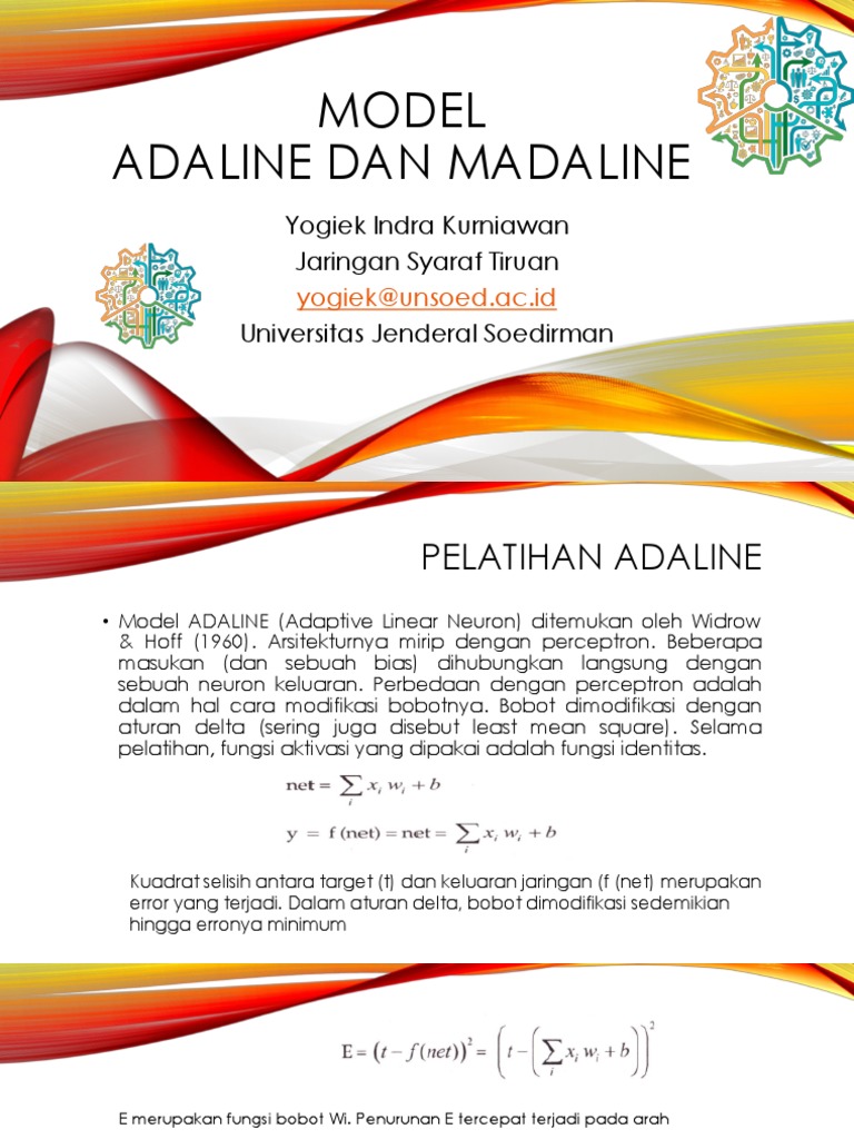 ADALINE & MADALINE: Pelatihan & Pengenalan | PDF