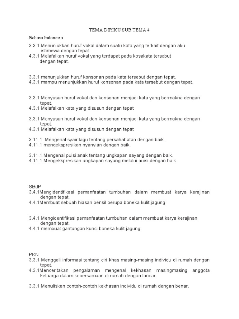 Tema Diriku Sub Tema 4 | PDF