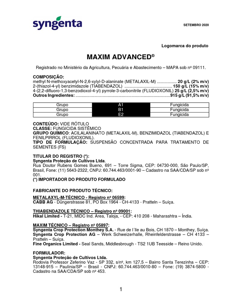 Maxim Advanced 2 | PDF | Embalagem e rotulagem | Bile