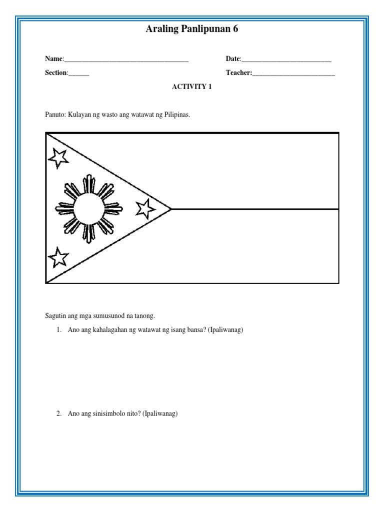 Activity Worksheet | PDF