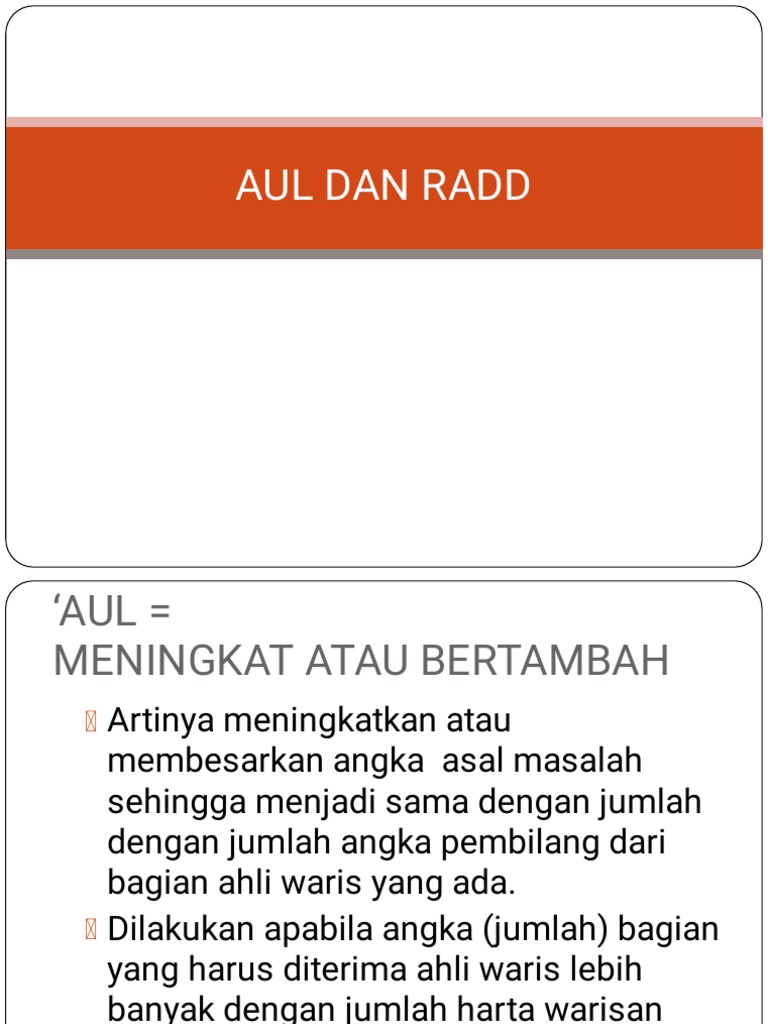 Waris Islam - Aul Dan Radd | PDF