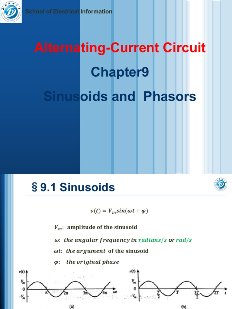 Alternating-Current Circuit: Sinusoids and Phasors | PDF | Electrical Impedance | Classical ...