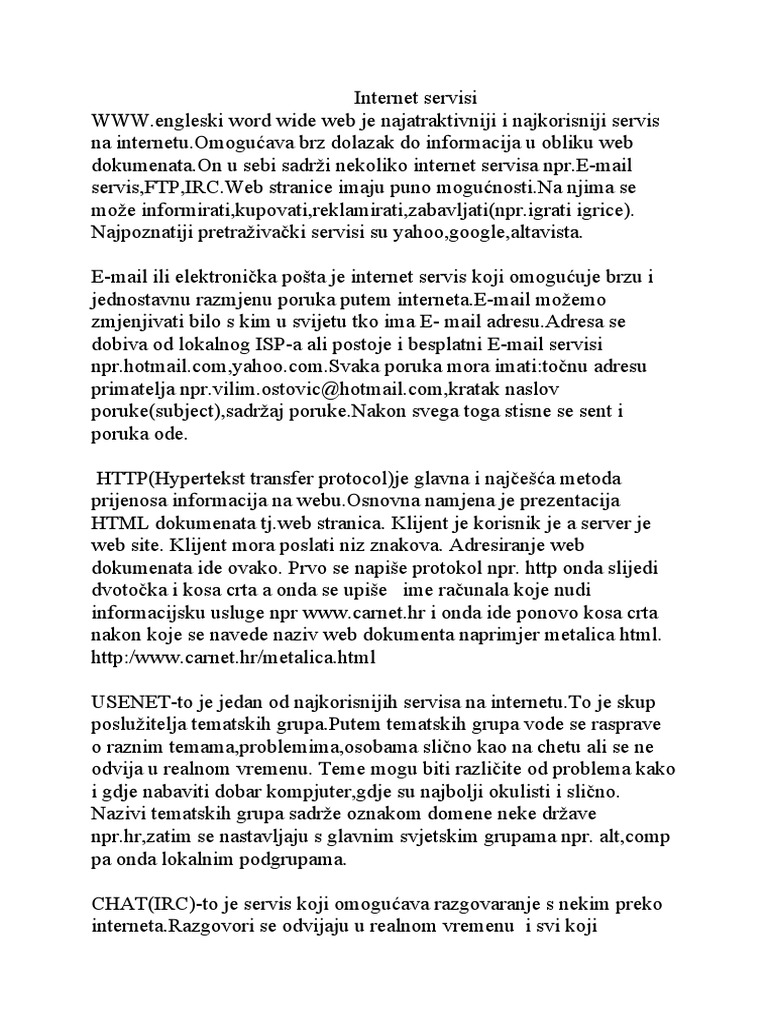 Internet Servisi | PDF