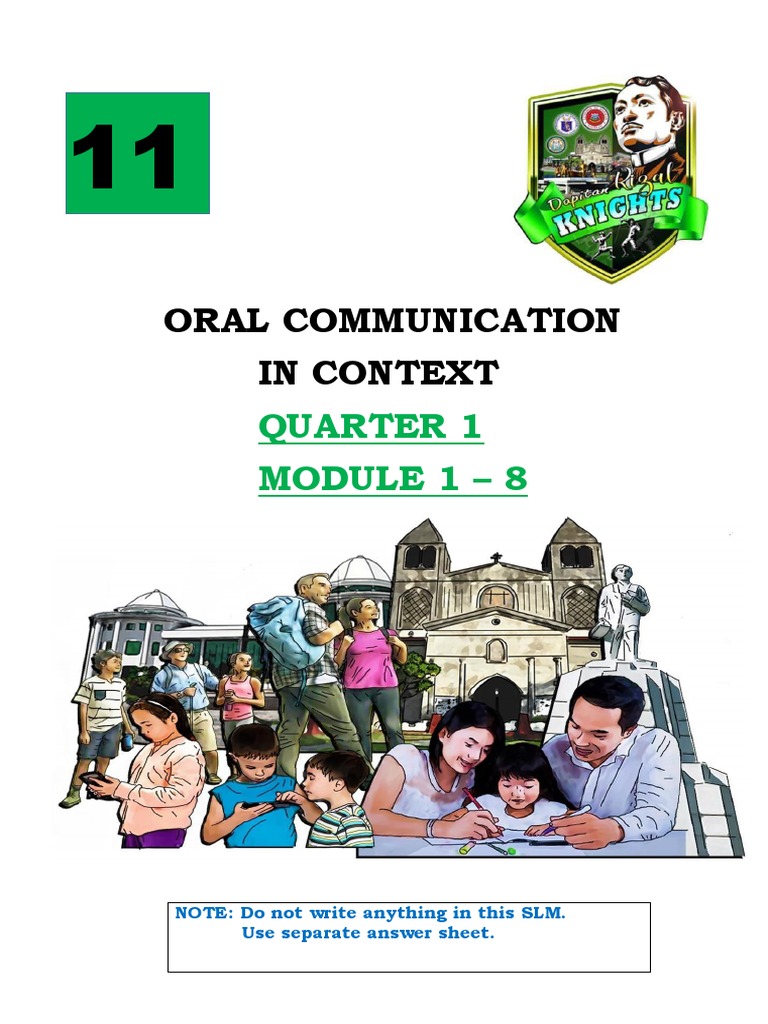 English11 q1 Module 1 8 Oral Communication in Context v1 Revised | PDF ...
