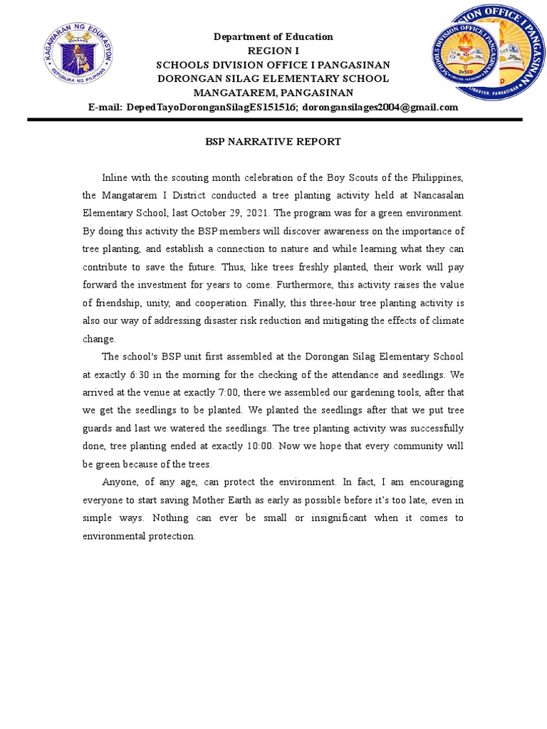 BSP Narrative Report 2021 2022 | PDF