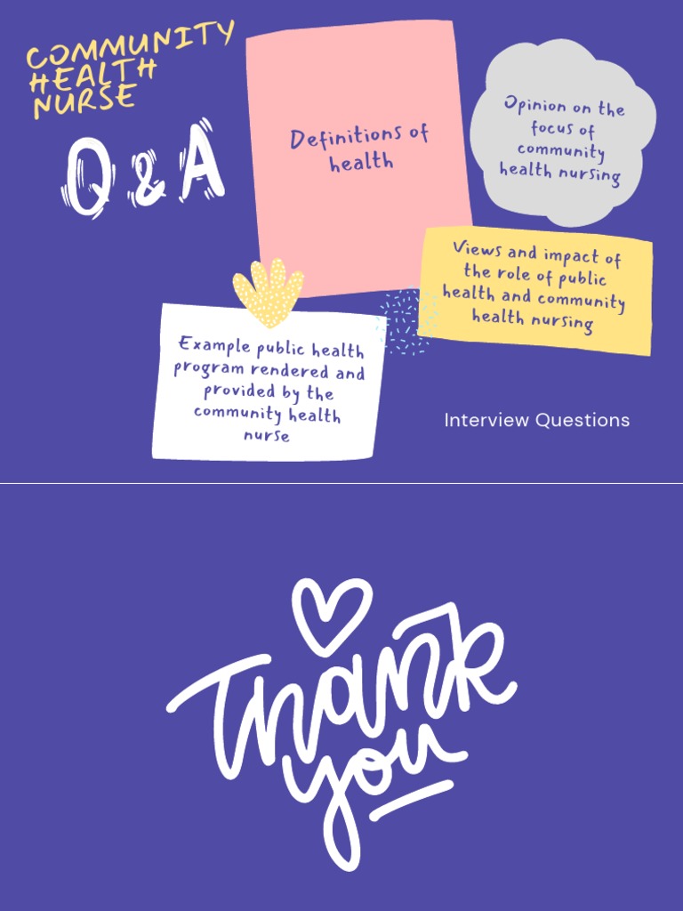 Community Health Nurse Interview Guide | PDF