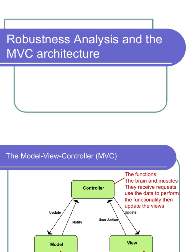 Robustness Analysis and The MVC Architecture | PDF | Use Case | Computing