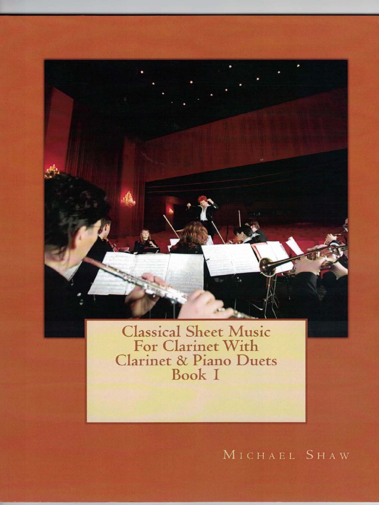 Classical Sheet Music For Clarinet With Clarinet and Piano Duets (Book ...