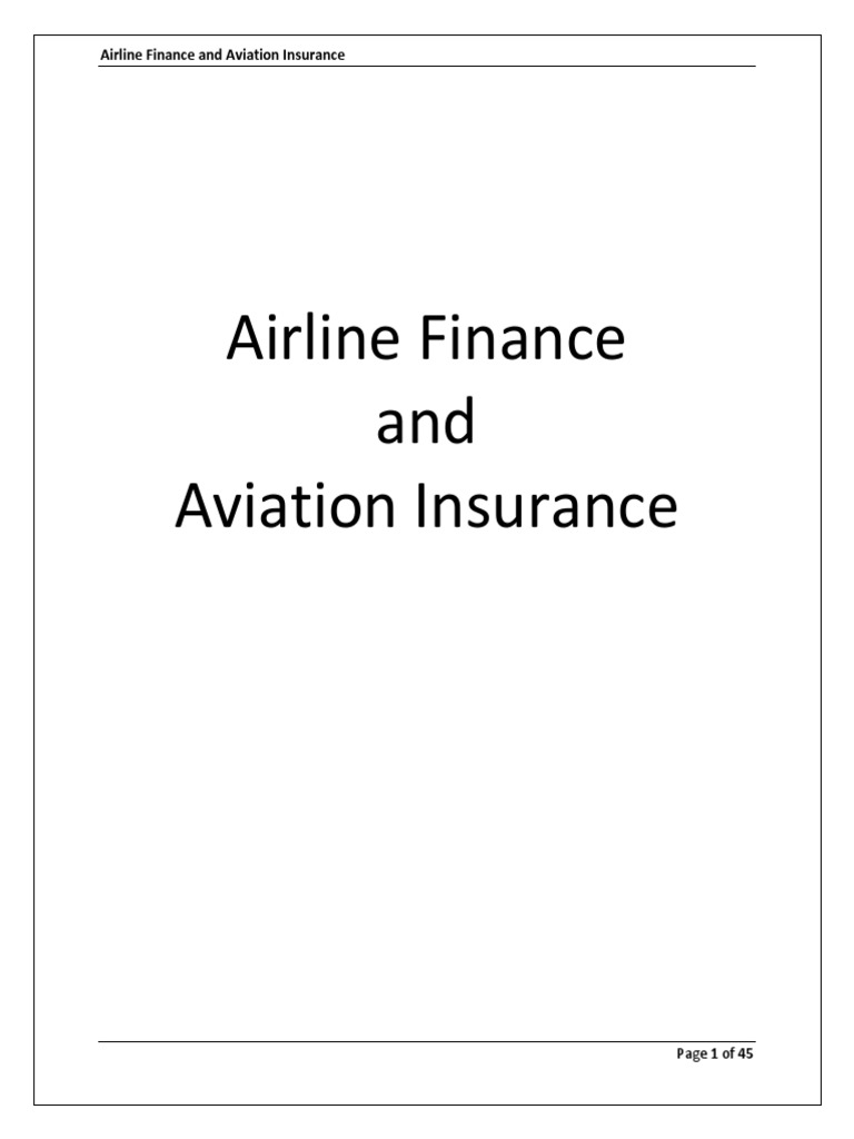 Airline Finance and Insurance Overview | PDF | Equity (Finance) | Interest