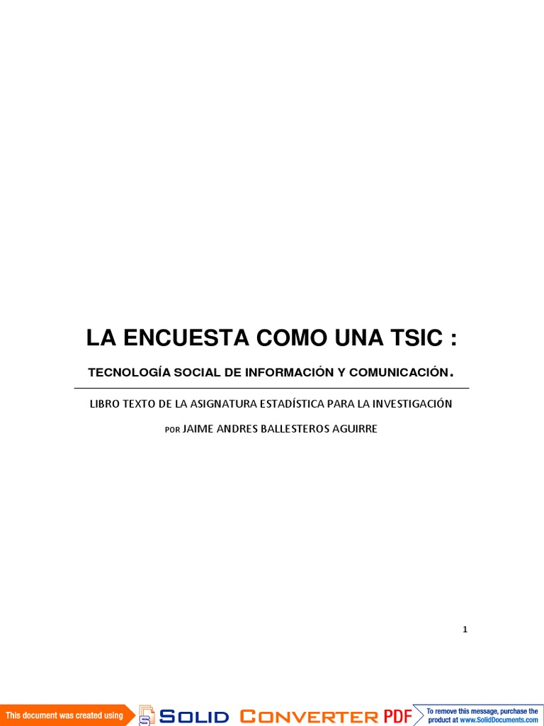 Ballesteros-La Encuesta Como Una TSIC | PDF | Cuestionario | Investigación social