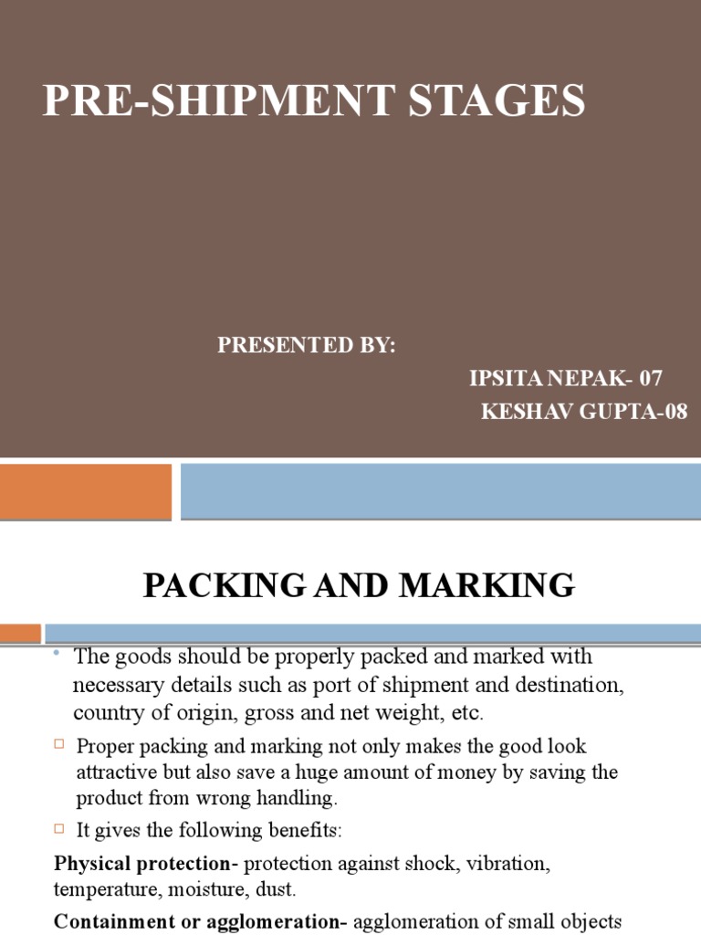 Pre Shipment Stages | PDF | Trade | Economies