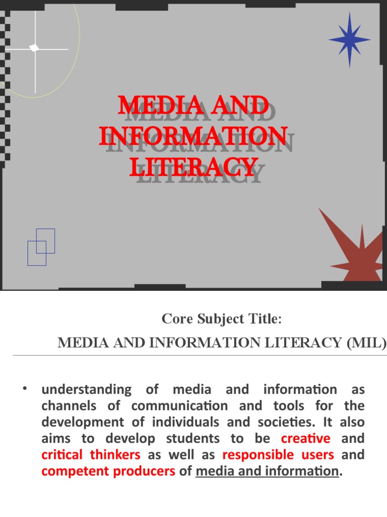 MIL Week 1 &2 | PDF | Communication | Information