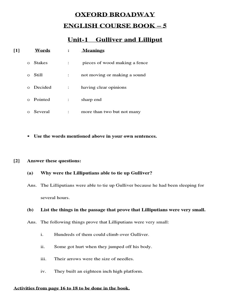 Class 5 English | PDF