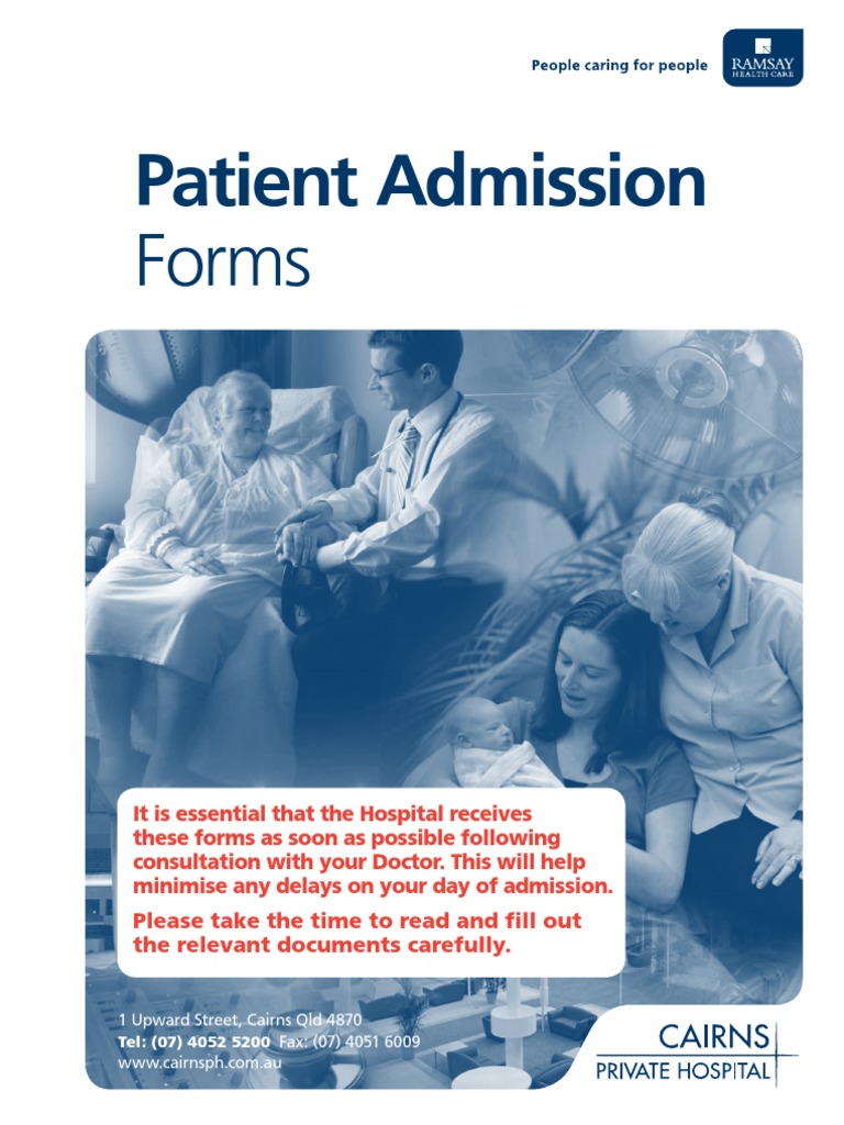 Cairns Private Hospital Admission Guide | PDF | Surgery | Hospital