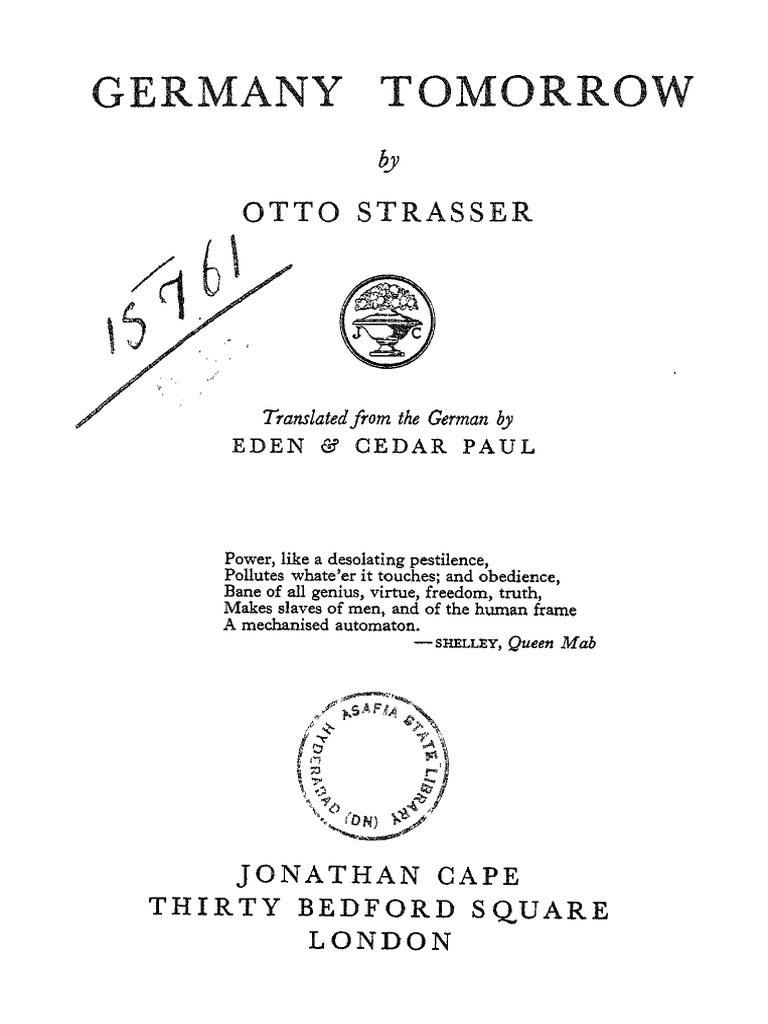 Germany Tommorow | PDF | Nazi Germany | Adolf Hitler