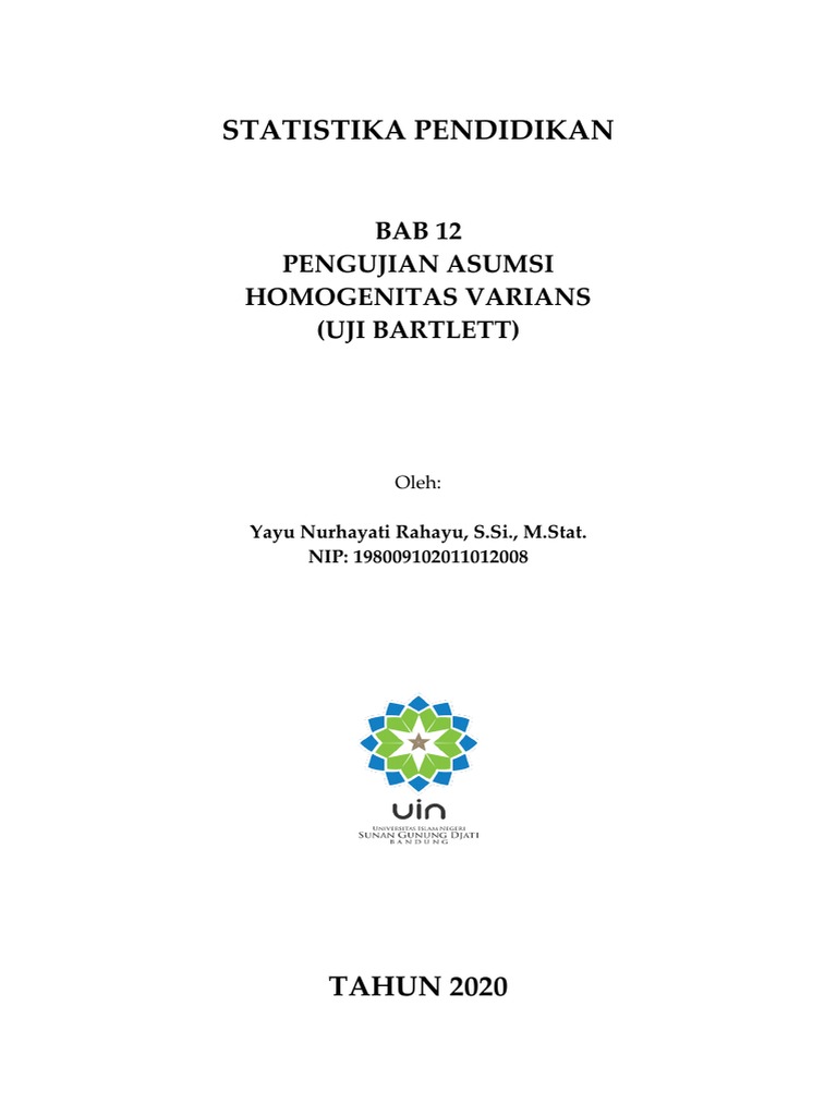 Bab 12 Uji Bartlett | PDF