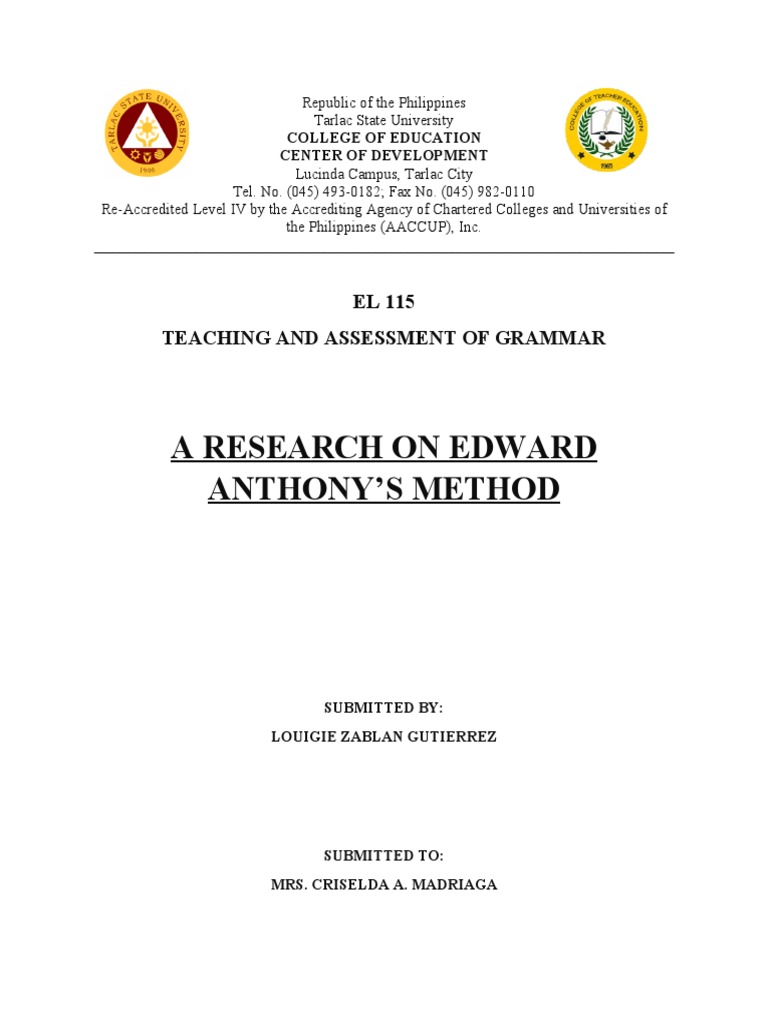 A Research On Edward Anthony's Method | Download Free PDF | Language ...