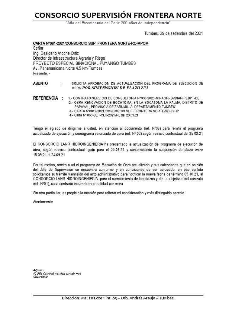 Cartas 081 - Remite Crono - Final | PDF