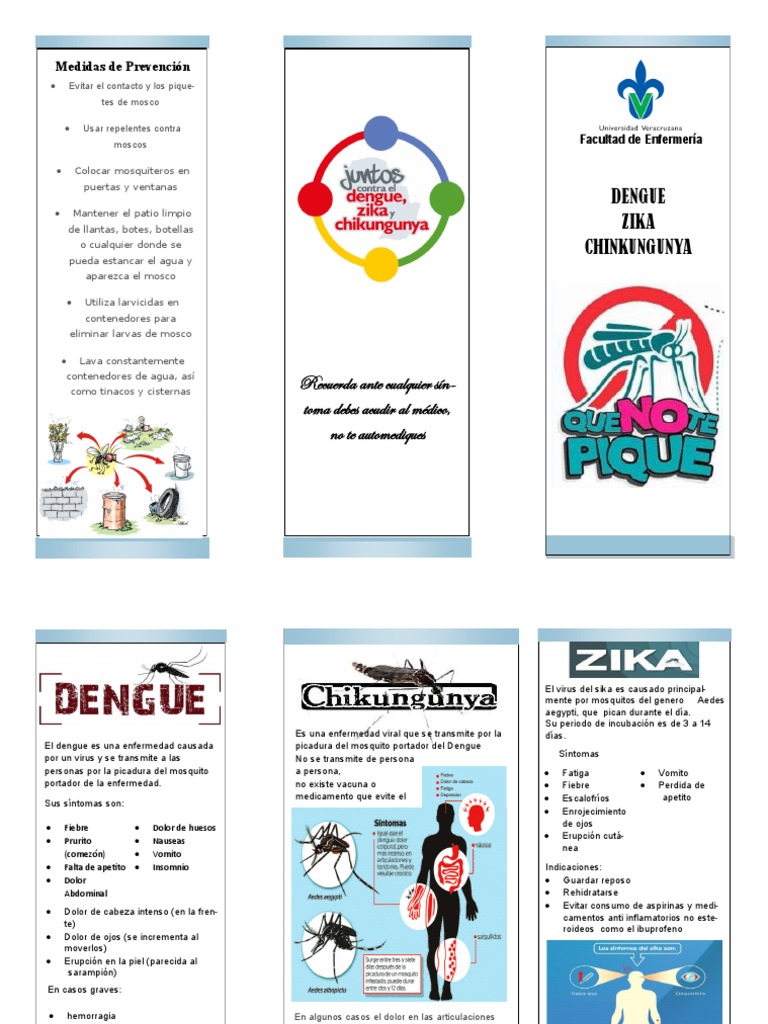 Triptico Zika Dengue | PDF | Fiebre del zika | Microbiología Triptico Zika Dengue | PDF | Fiebre del zika | Microbiología
