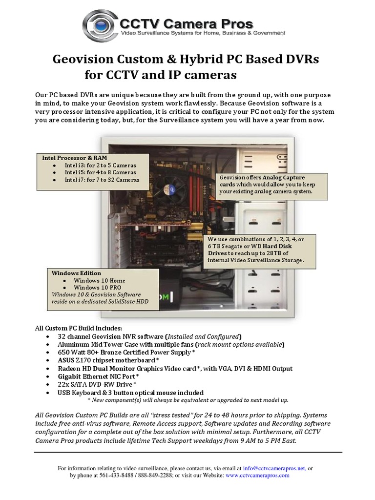 Custom Geovision PC Based Surveillance DVRs | PDF | Closed Circuit ...