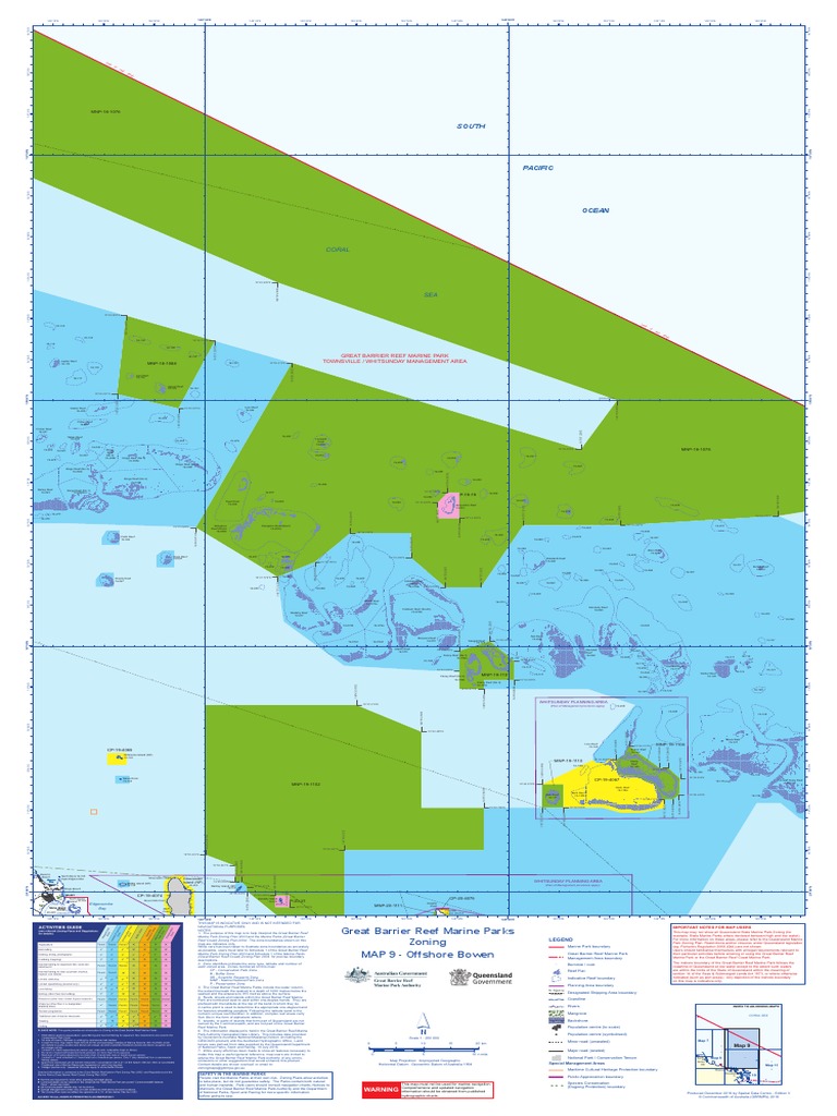 Great Barrier Reef Marine Parks Zoning MAP 9 - Offshore Bowen ...