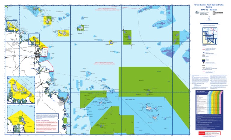 Great Barrier Reef Marine Parks Zoning MAP 12 - Mackay: Inset A | PDF ...