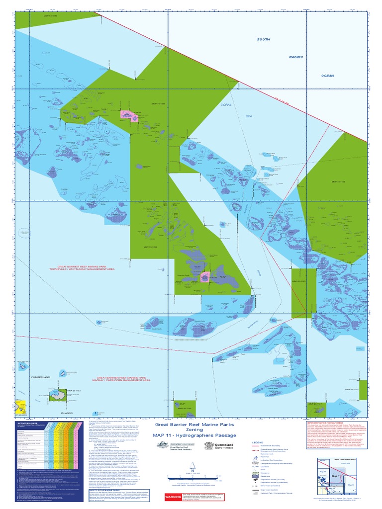 Great Barrier Reef Marine Parks Zoning MAP 11 - Hydrographers Passage ...