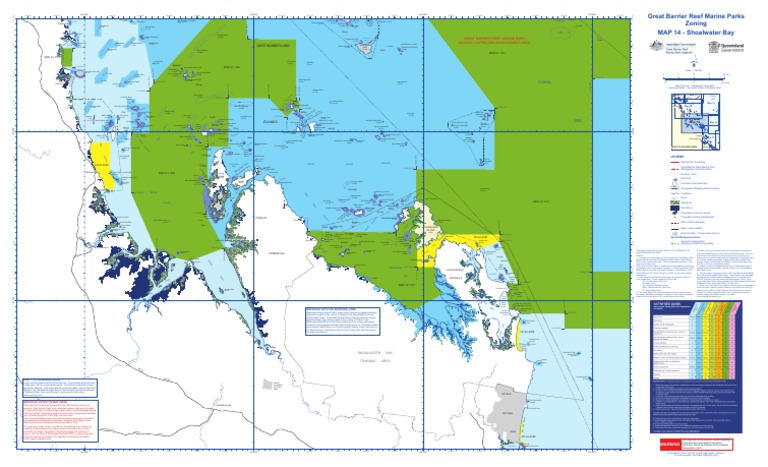 Great Barrier Reef Marine Parks Zoning MAP 14 - Shoalwater Bay | PDF ...