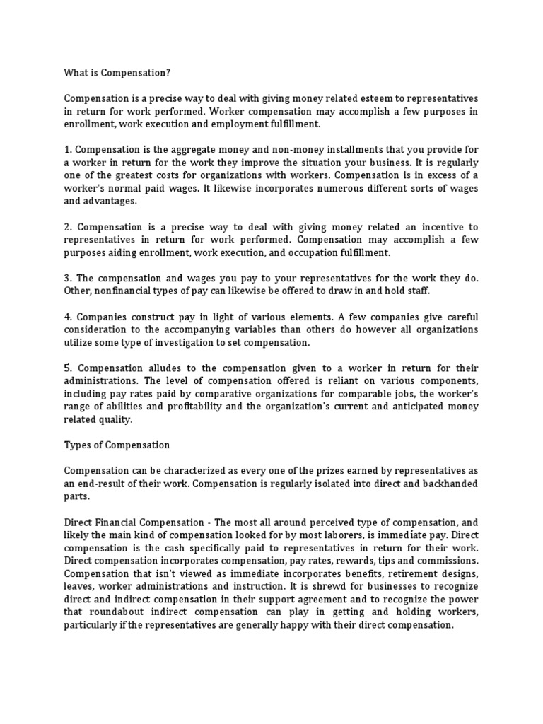 Compensation Administration | PDF | Compensation And Benefits | Employment