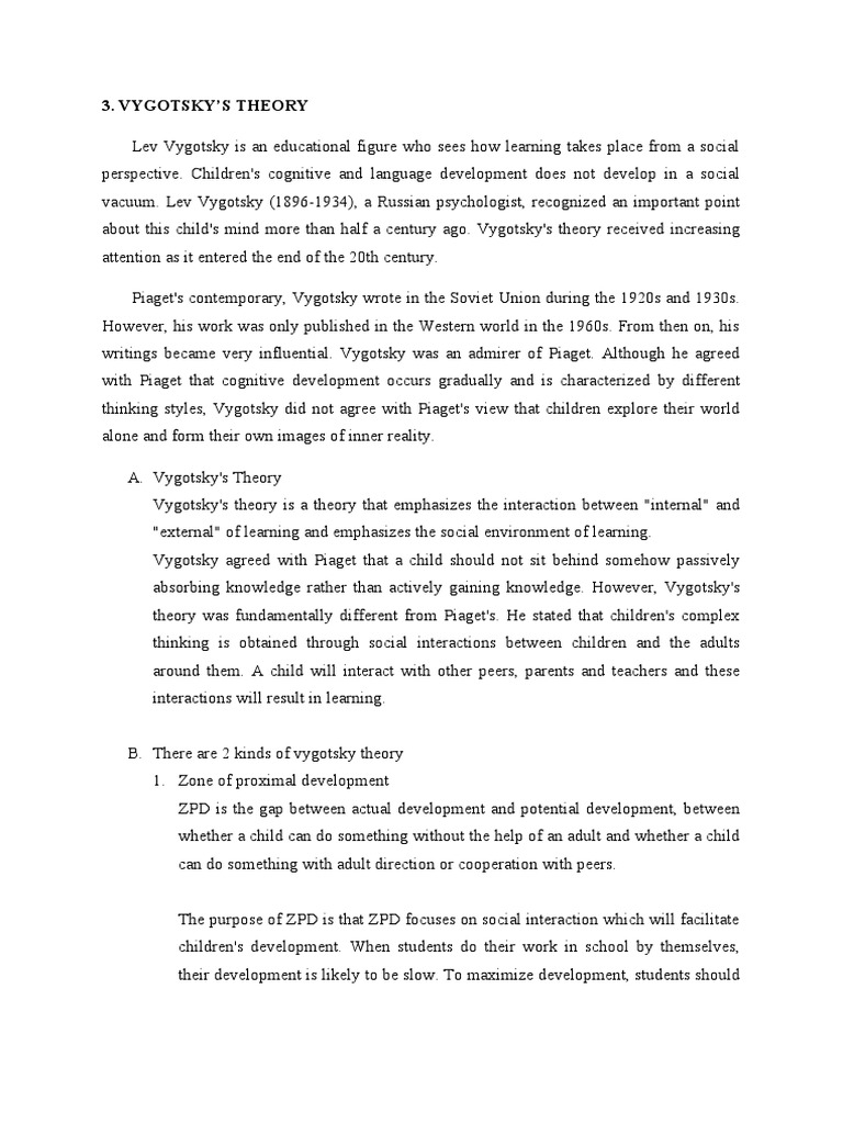 Vygotsky Theory | PDF | Learning | Cognition