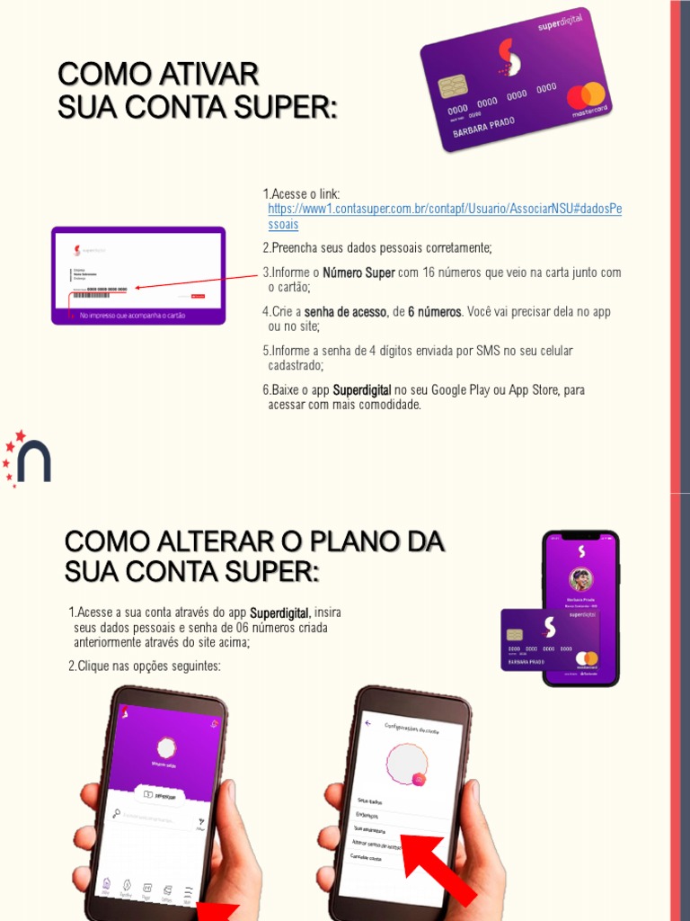 Ative e Gerencie Sua Conta Super | PDF