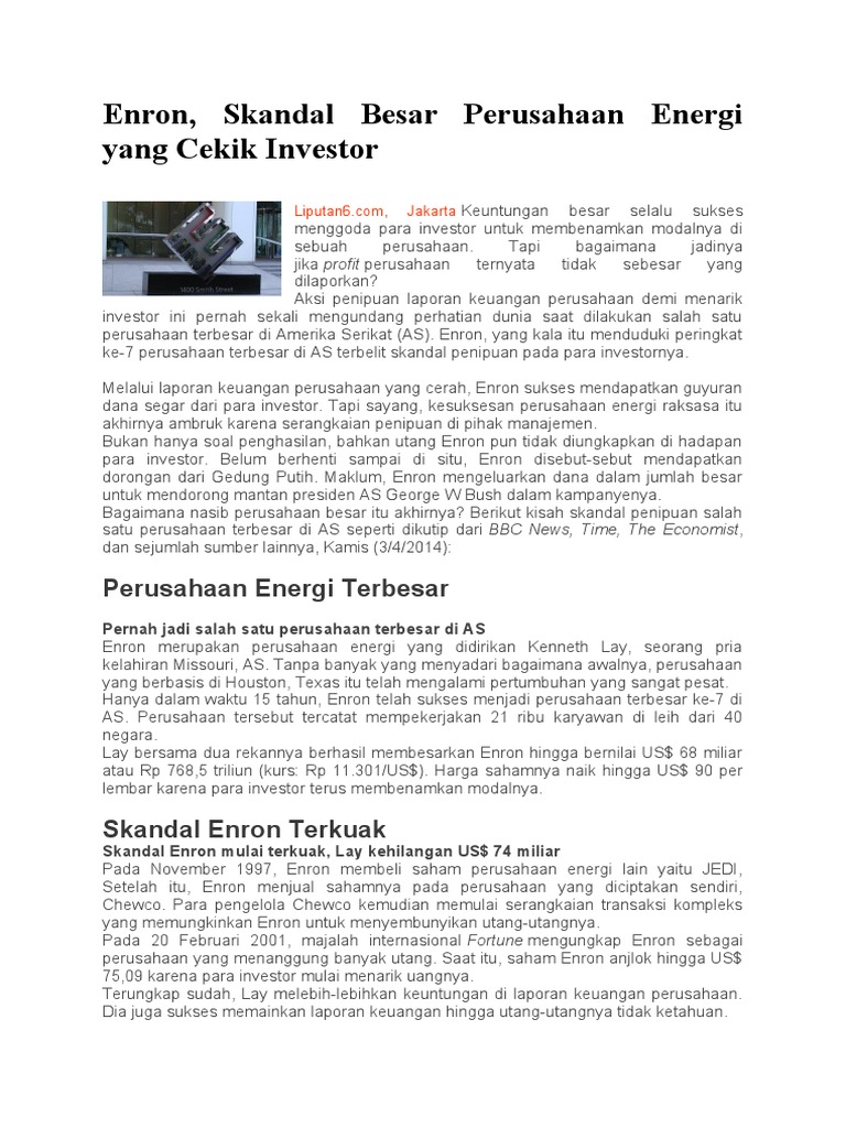 Kasus Enron | PDF