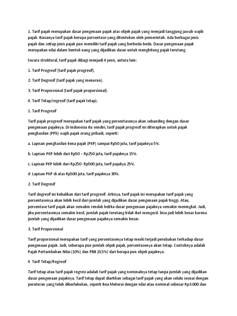 Tugas 1 Perpajakan | PDF