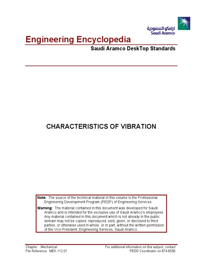 Engineering Encyclopedia: Characteristics of Vibration | PDF ...