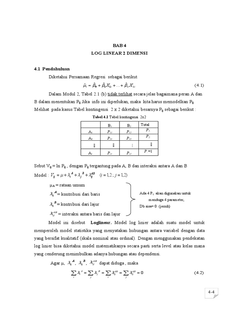 4.log Linear 2 Dimensi | PDF