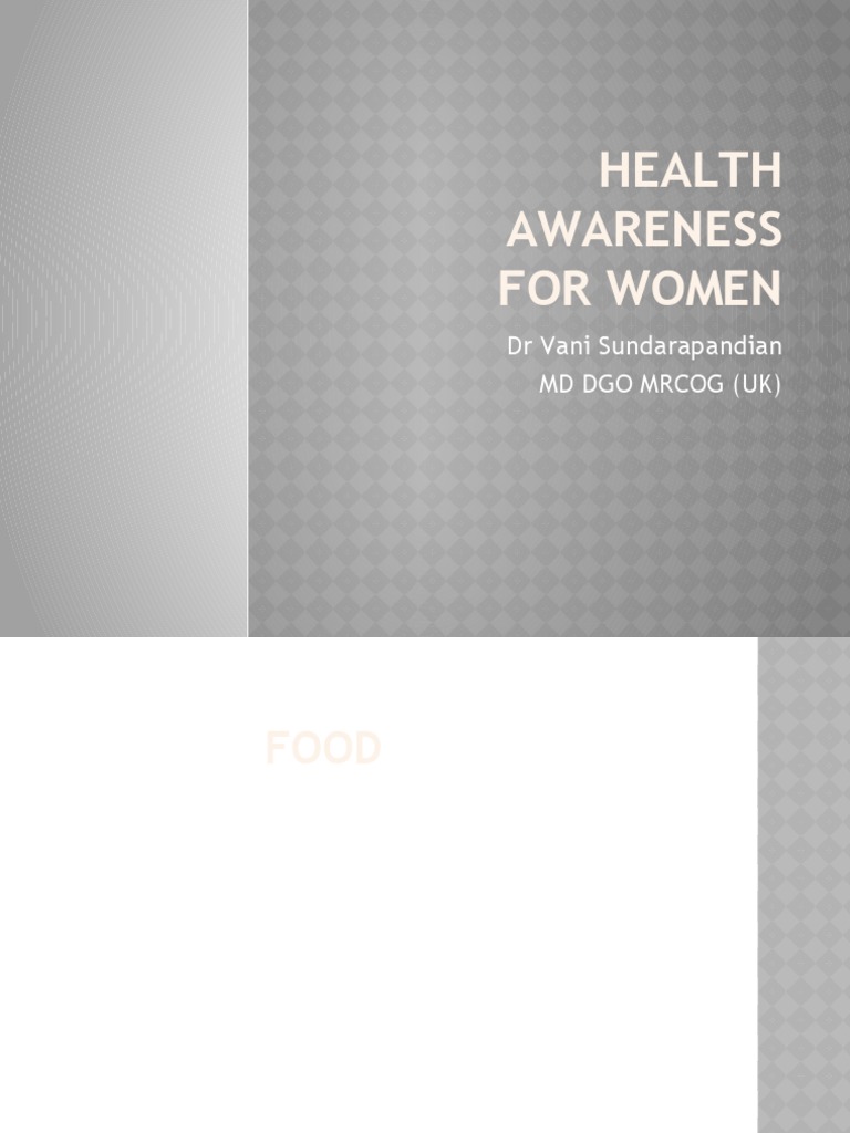 Health Awareness For Women: DR Vani Sundarapandian MD Dgo Mrcog (Uk ...